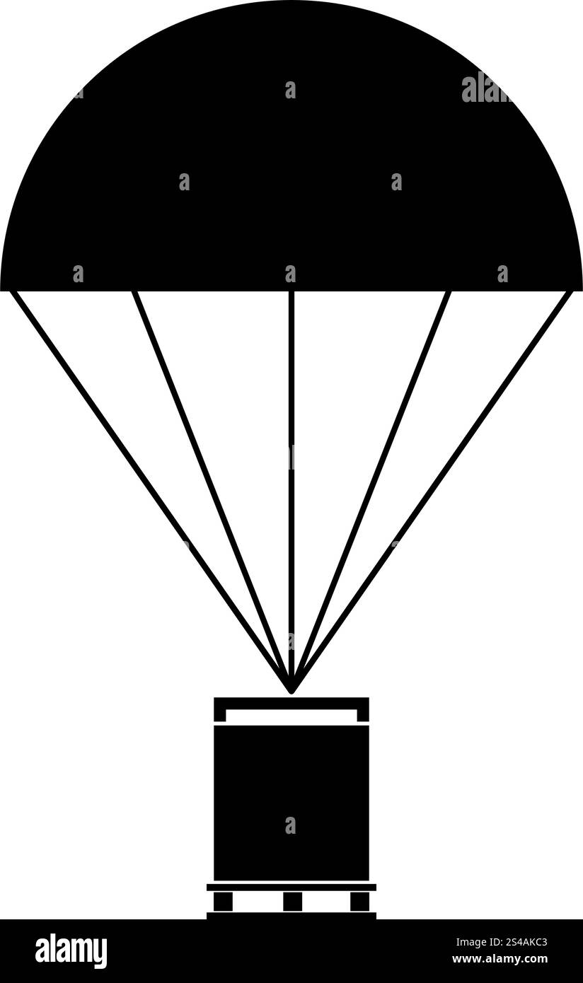 Parachute with cargo icon Stock Vector Image & Art - Alamy
