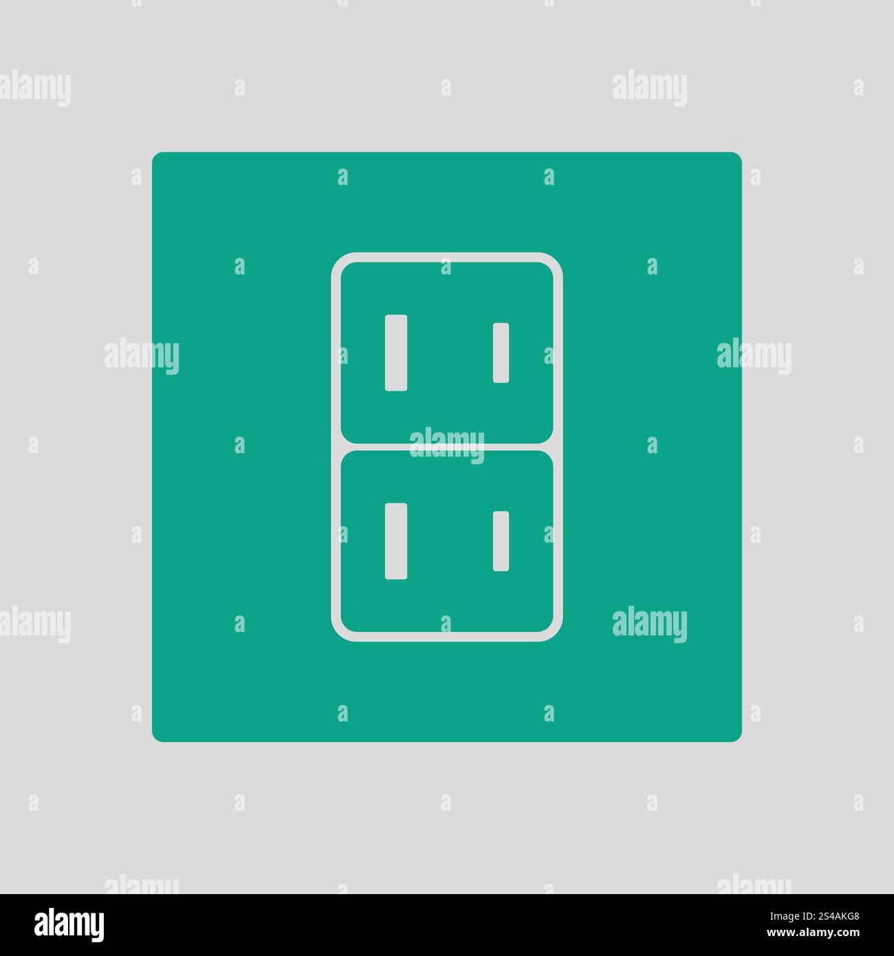Japan electrical socket icon. Gray background with green. Vector ...