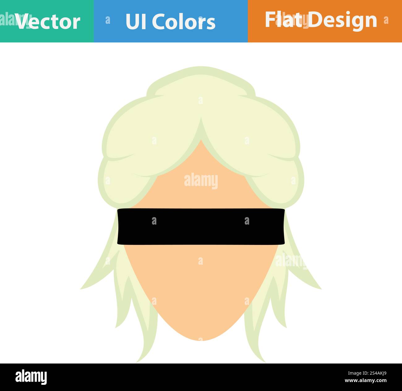 Femida head icon. Flat color design. Vector illustration Stock Vector ...