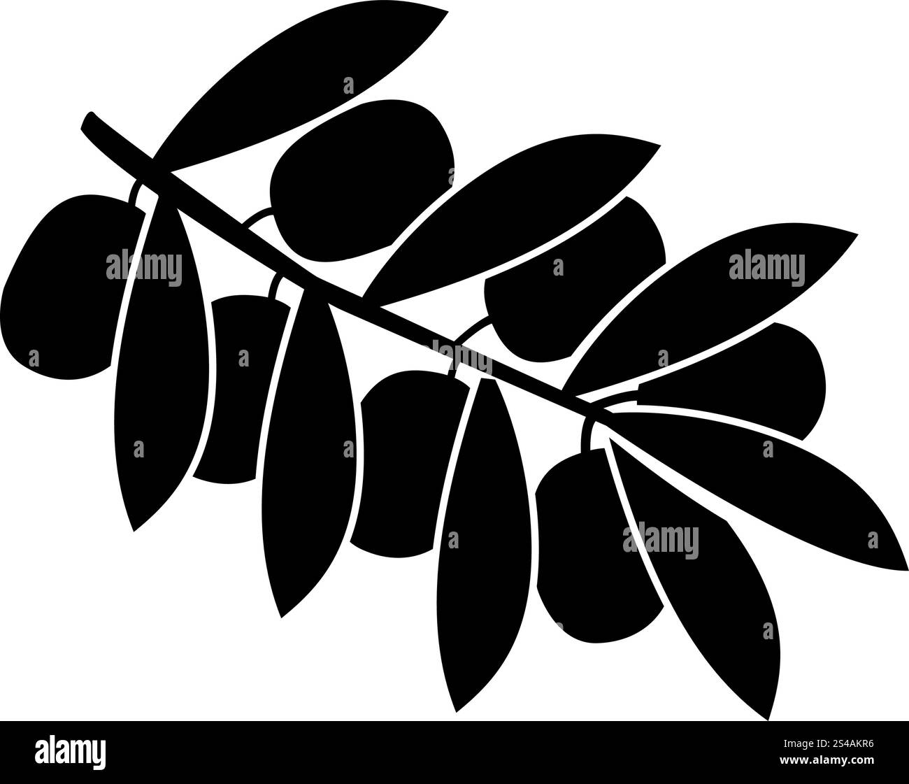 Olive branch it is black icon . Simple style .. Olive branch it is ...