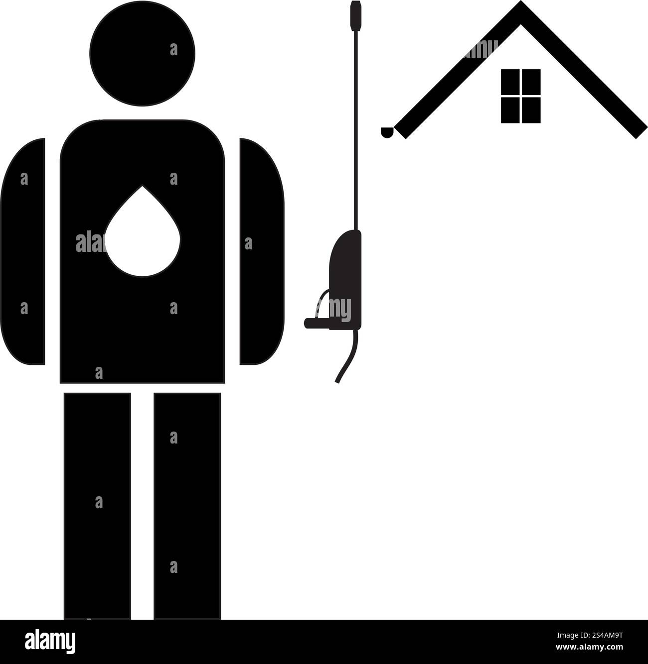 Power washing and gutter cleaning icon Stock Vector Image & Art - Alamy