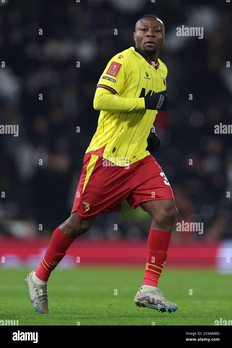 London, UK. 9th Jan, 2025. Edo Kayembe of Watford during the FA Cup ...