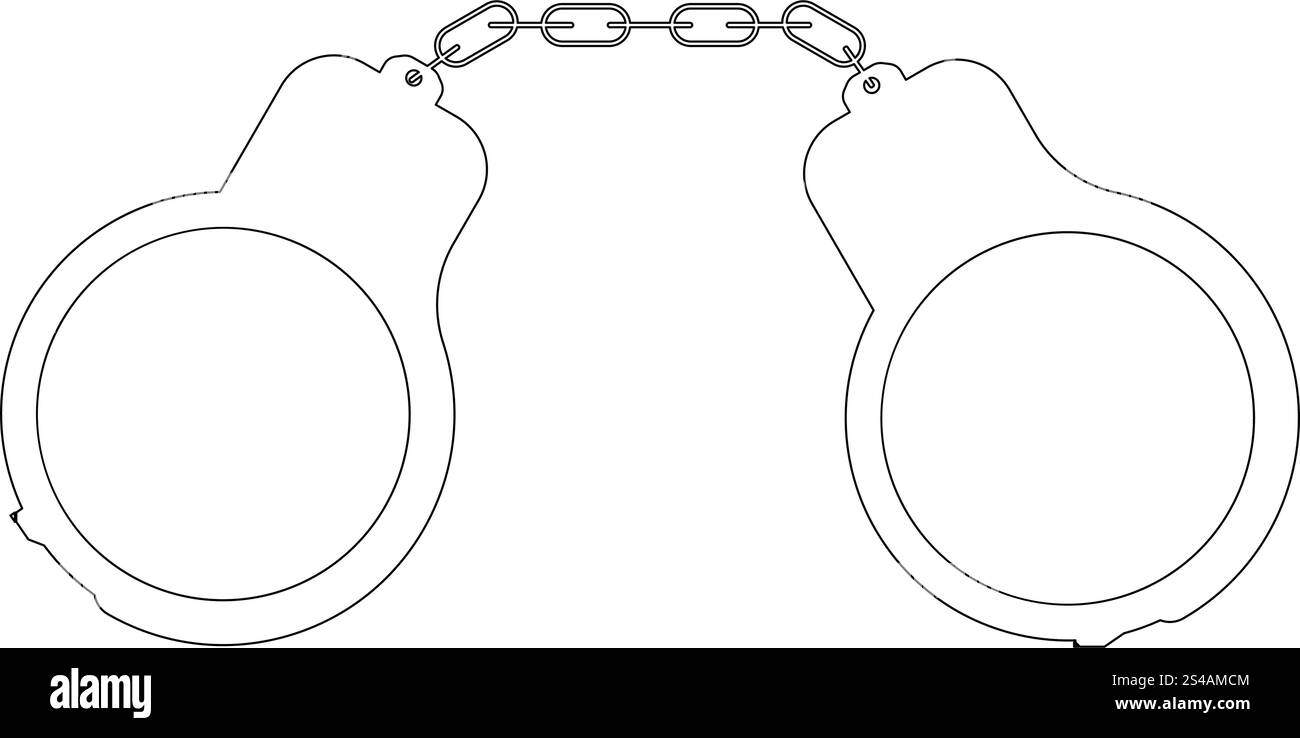 Handcuff black icon Cut Out Stock Images & Pictures - Alamy