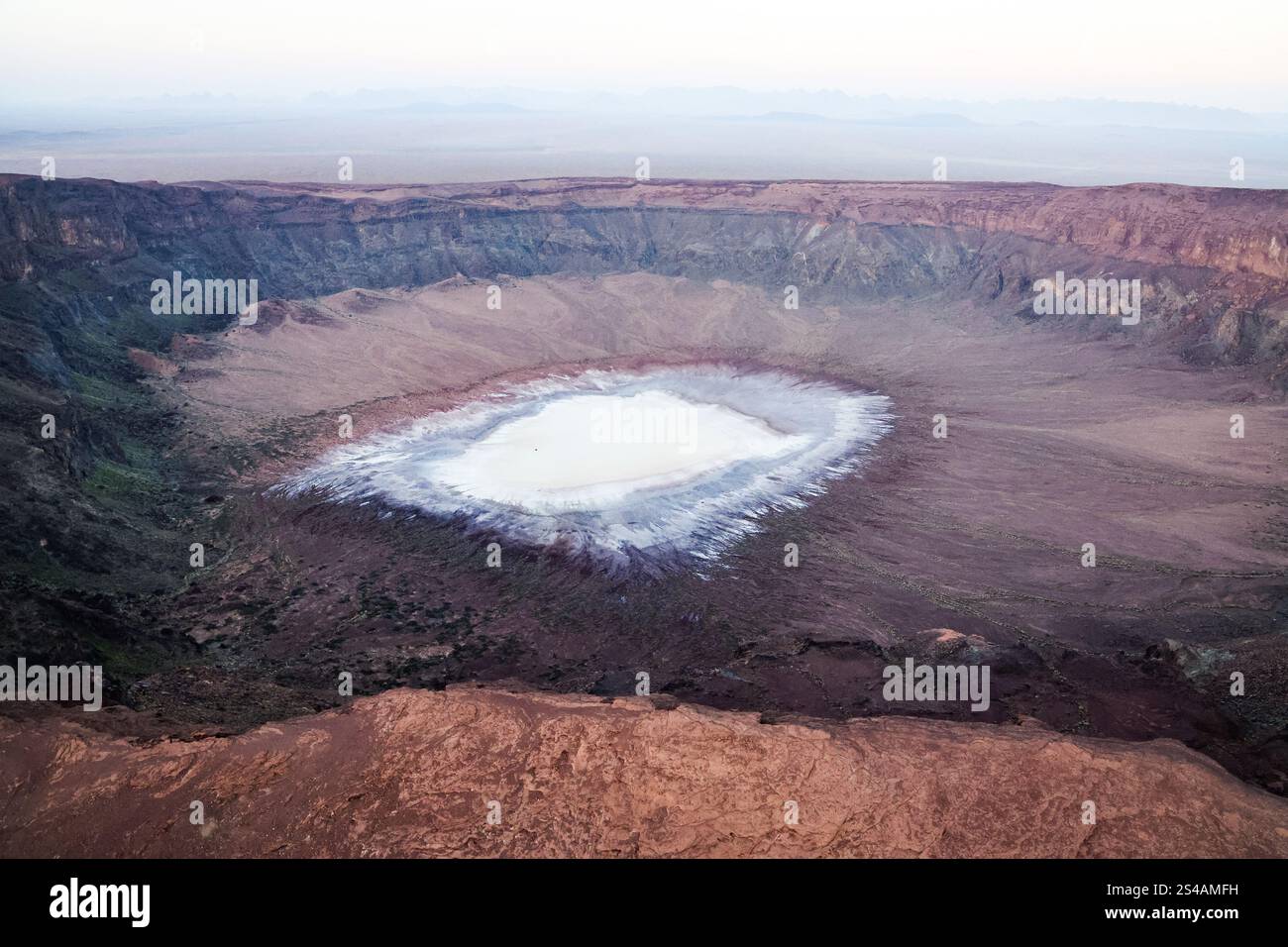 Al Duwadimi, Arabie Saoudite. 11th Jan, 2025. Volcano crater during the ...