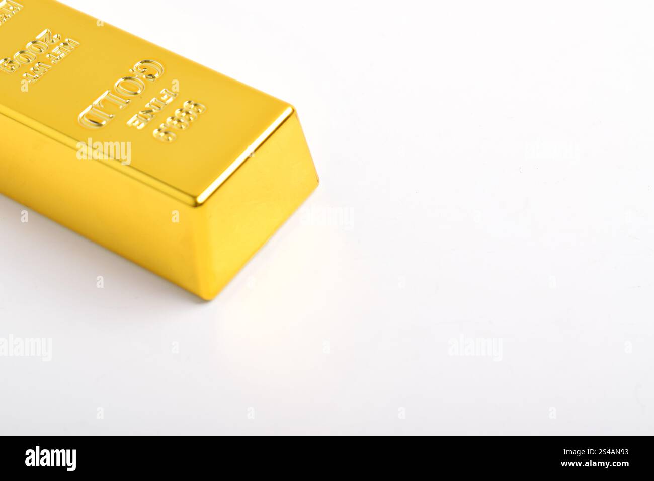 200g gold bar isolated on white background. Investing in profitable ...