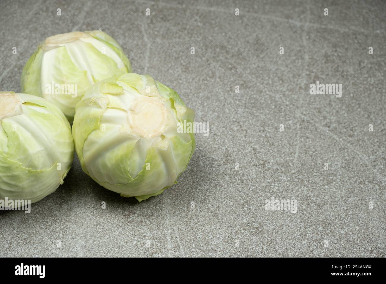 Whole heads of fresh white cabbage, place for text Stock Photo - Alamy