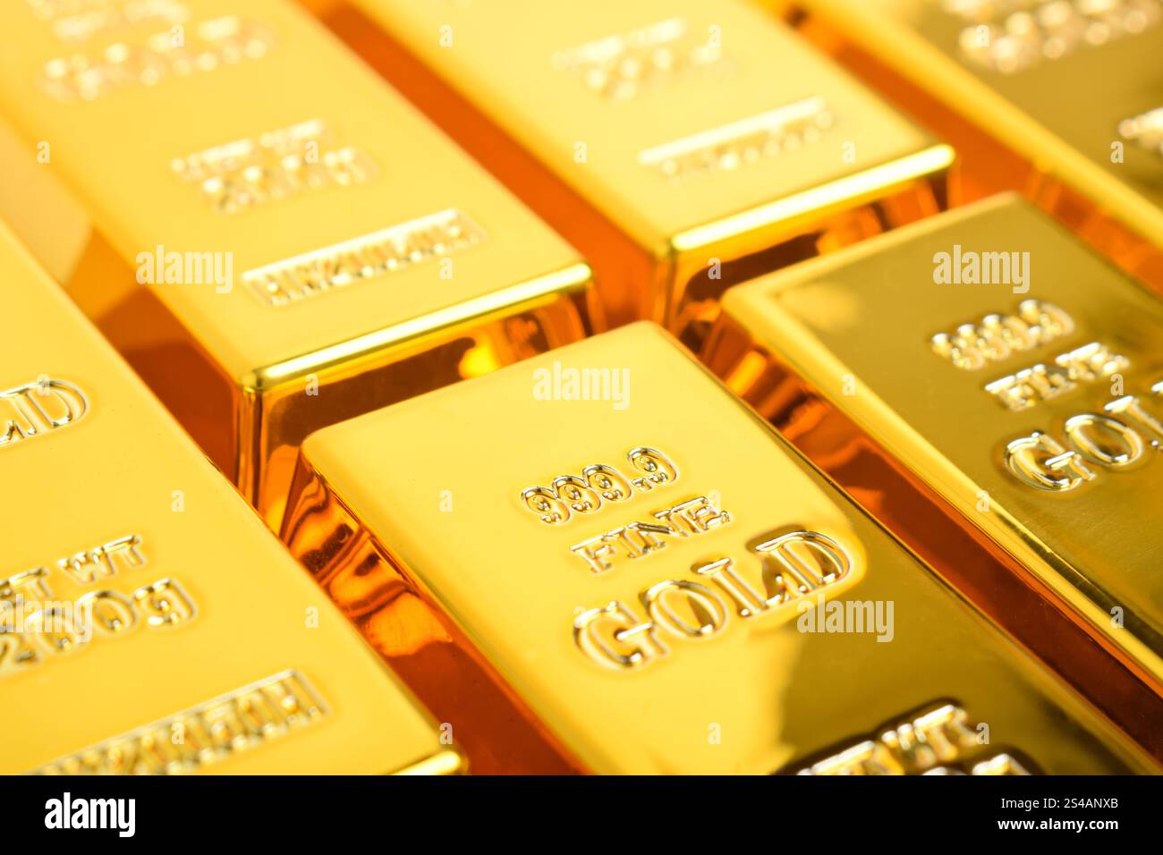 Close up of Many shiny gold bars as background. Rows of Gold bars. Financial concept Stock Photo ...