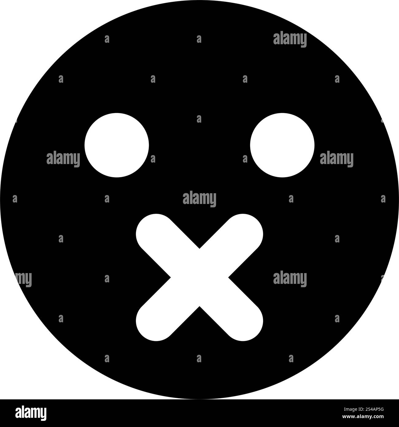 Silence emoticon icon Stock Vector Image & Art - Alamy