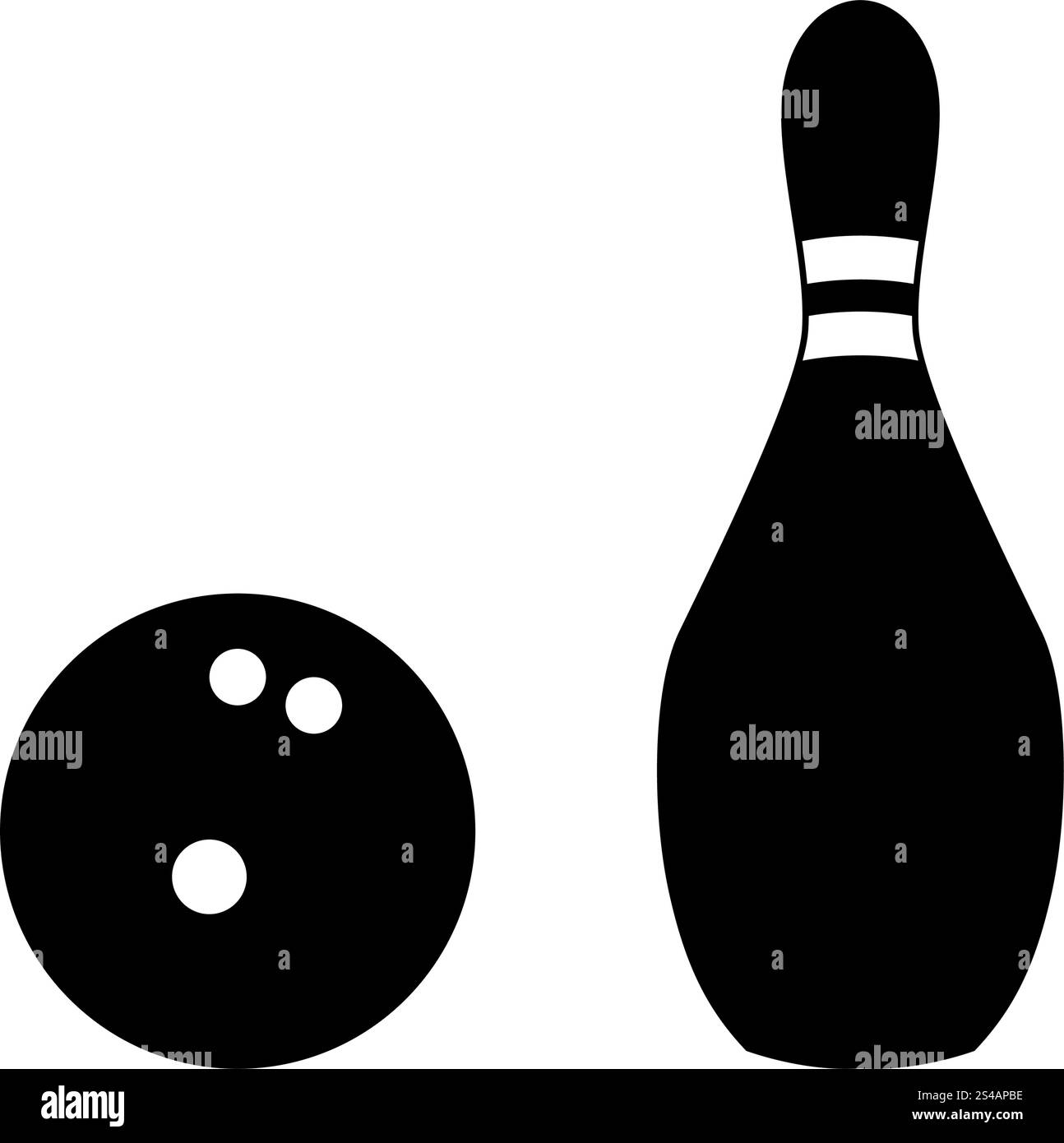 Bowling ball pin game Black and White Stock Photos & Images - Alamy