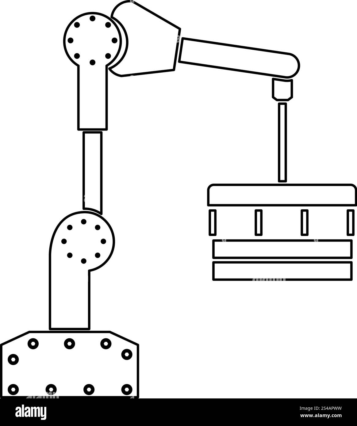 Robotic hand manipulator black icon Stock Vector Image & Art - Alamy