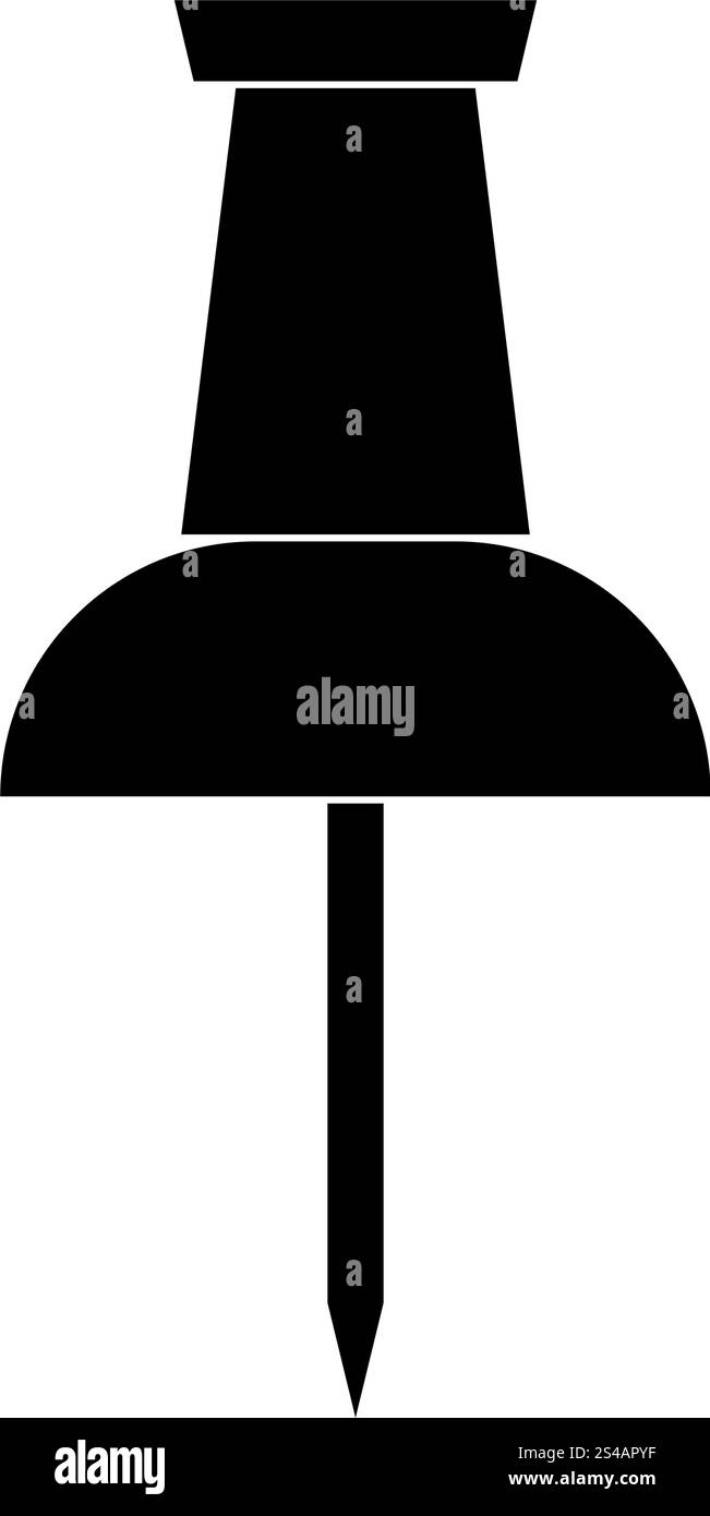 Push pin icon Stock Vector Image & Art - Alamy