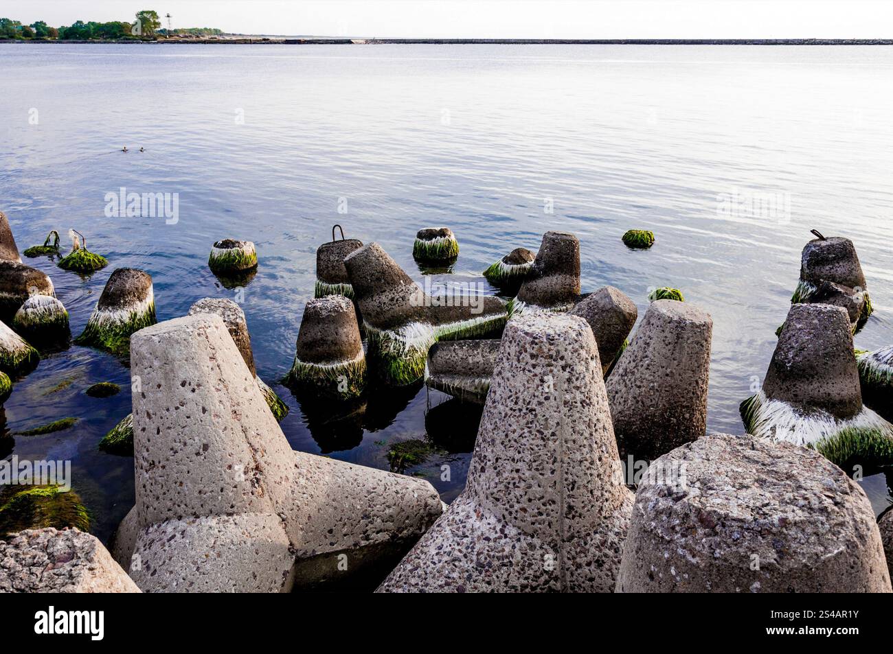 Naval Military Barriers in the Water Against Ship Attack Stock Photo ...