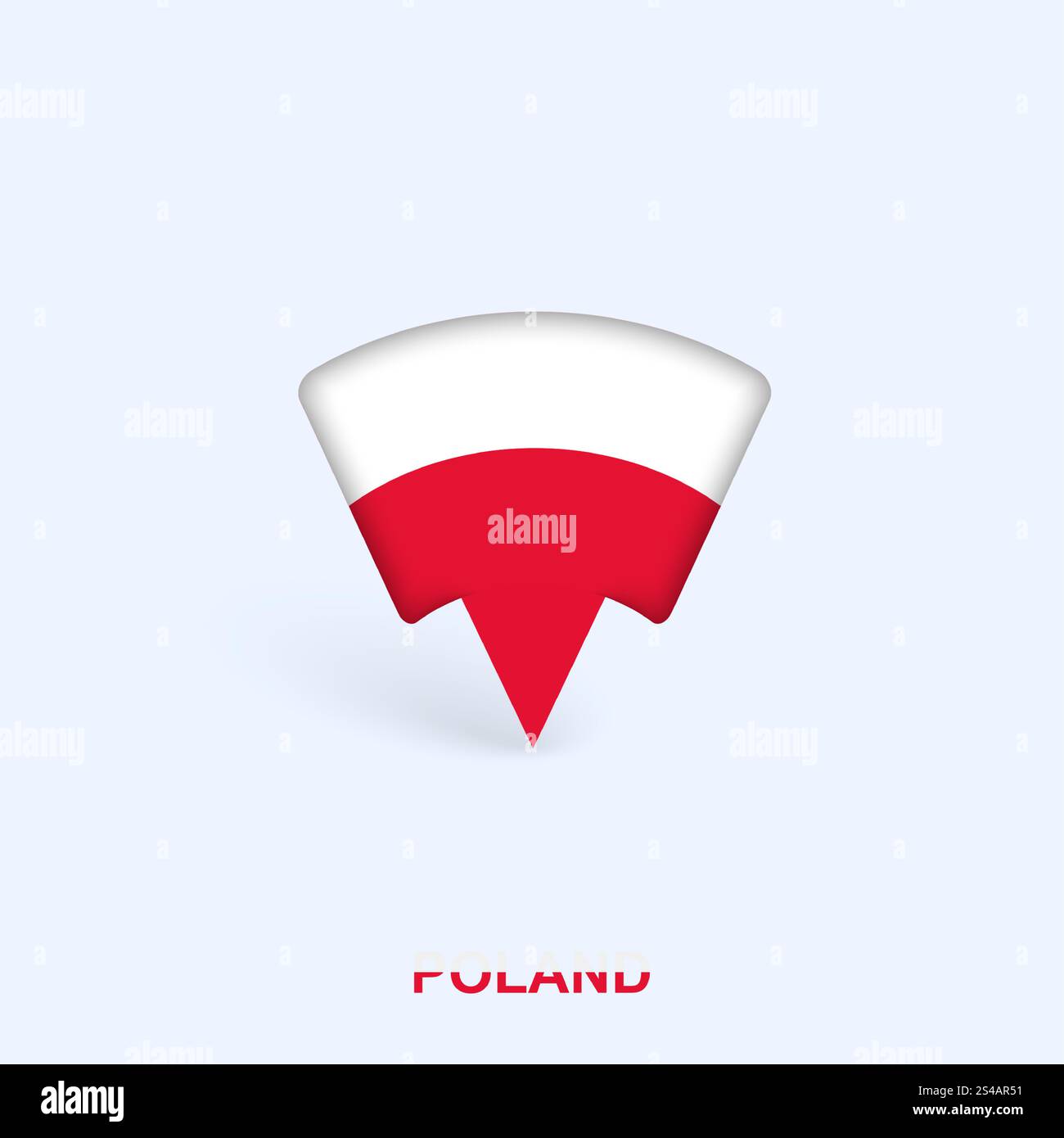 Poland Flag Map Pointer Design with Shadow. Vector illustrator Stock Vector Image & Art - Alamy