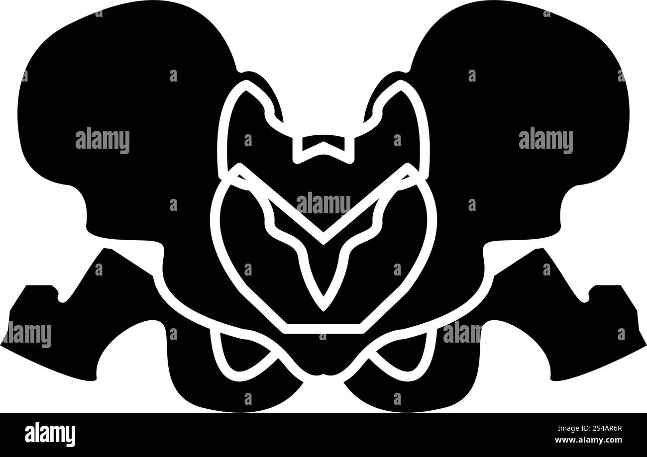 Pelvis bone color icon Cut Out Stock Images & Pictures - Alamy