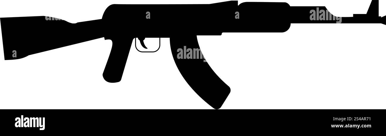 Assault rifle black icon Stock Vector Image & Art - Alamy