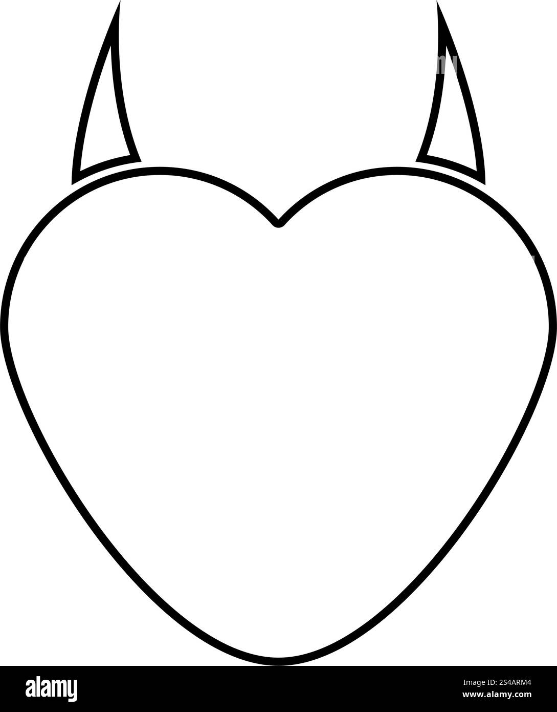 Heart devil love Black and White Stock Photos & Images - Alamy
