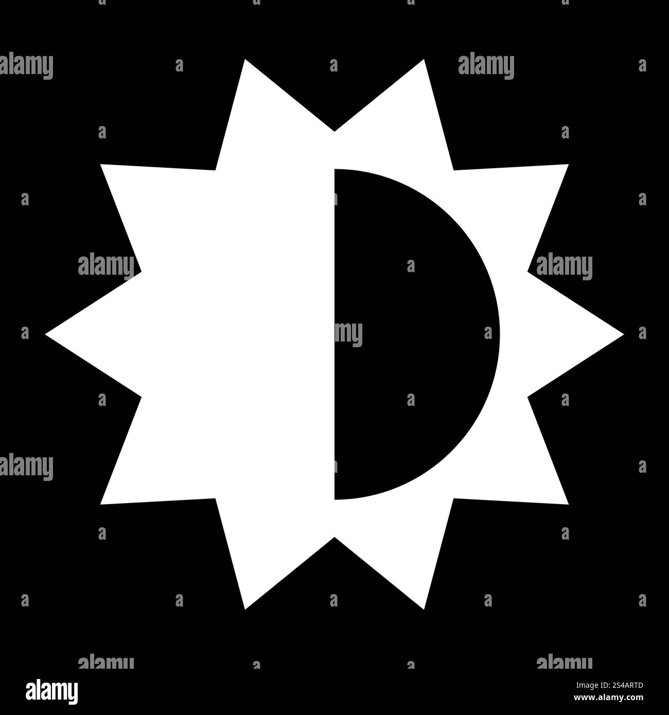 Brightness and contrast setting icon .. Brightness and contrast setting ...