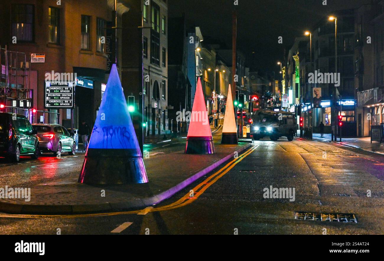 West Street in Brighton at night which is well known for its nightlife ...