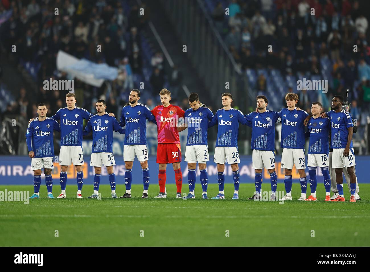 Roma, Italy. 10th Jan, 2025. Como team group line-up (Como) Football ...