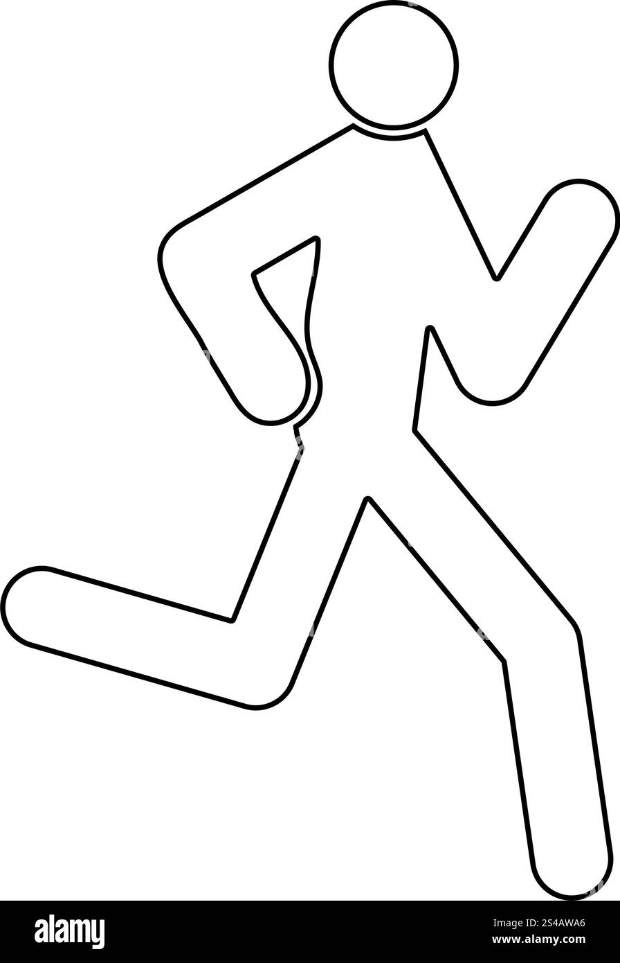 Running man - stick icon Stock Vector Image & Art - Alamy