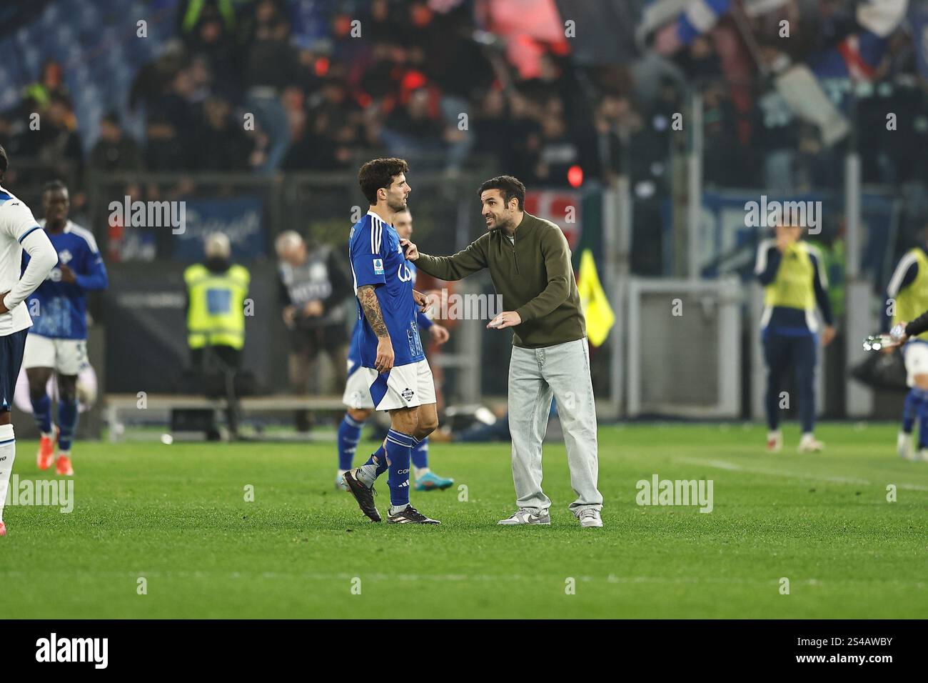 Roma, Italy. 10th Jan, 2025. (L-R) Patrick Cutrone, Cesc Fabregas (Como) Football/Soccer ...