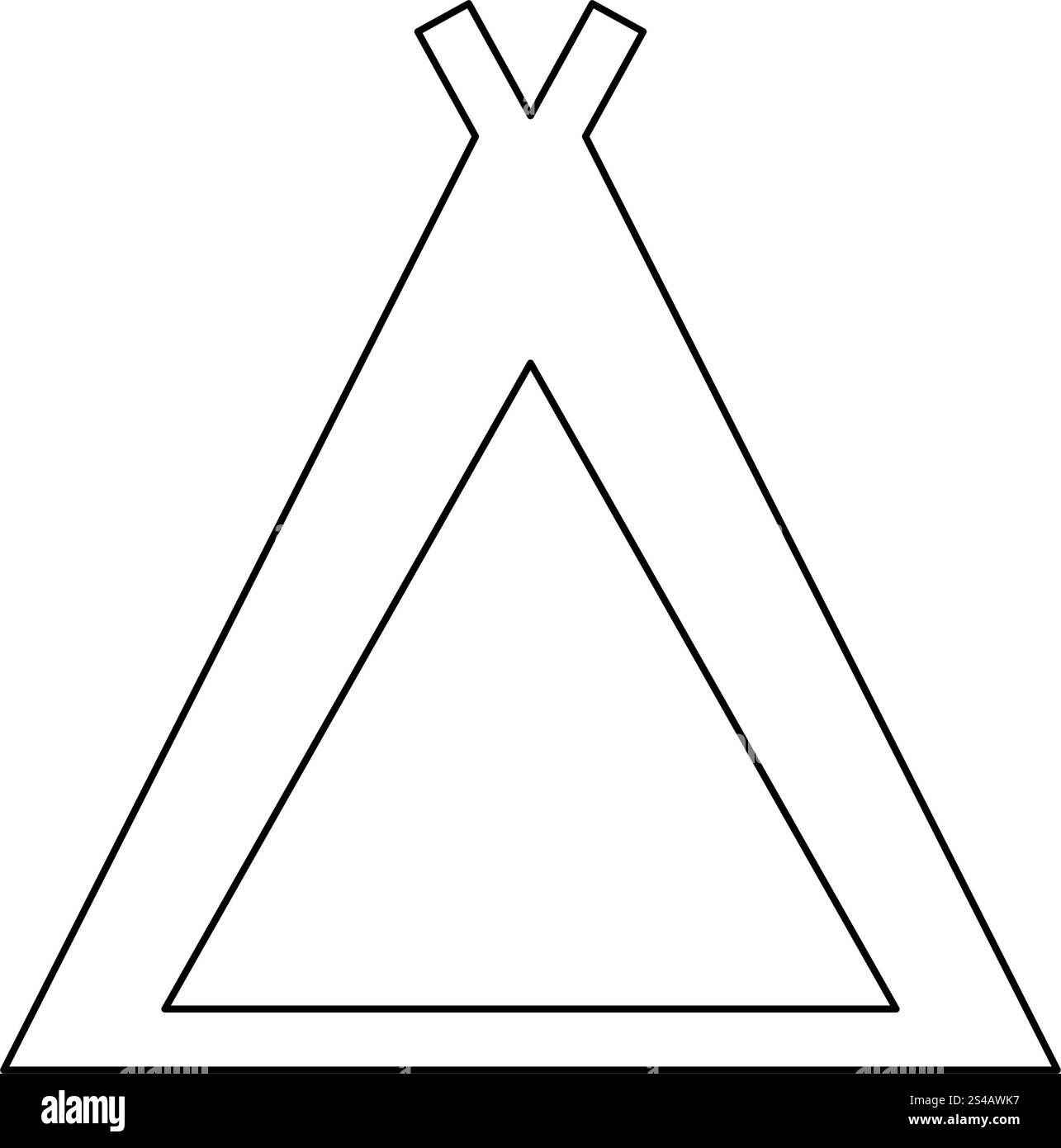 Tourist tent icon simple Black and White Stock Photos & Images - Alamy