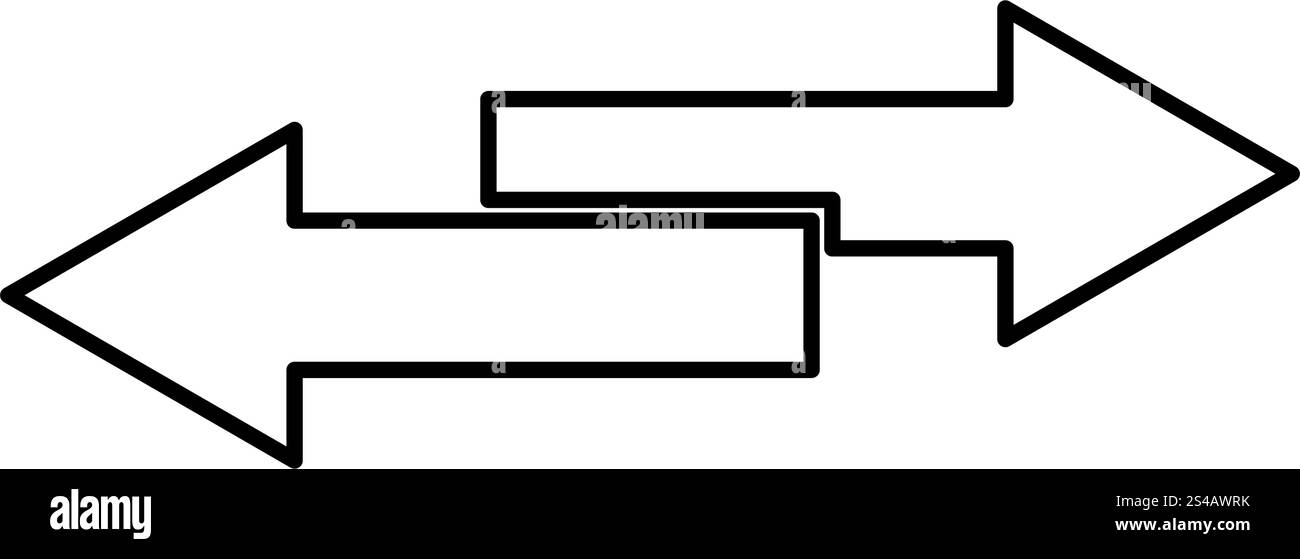 Two side arrows icon Stock Vector Image & Art - Alamy