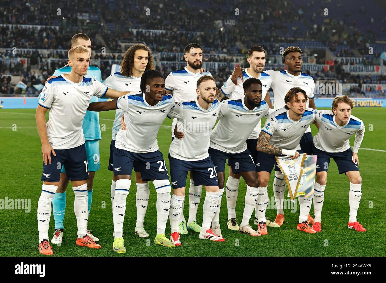 Roma, Italy. 10th Jan, 2025. Lazio team group line-up (Lazio) Football ...