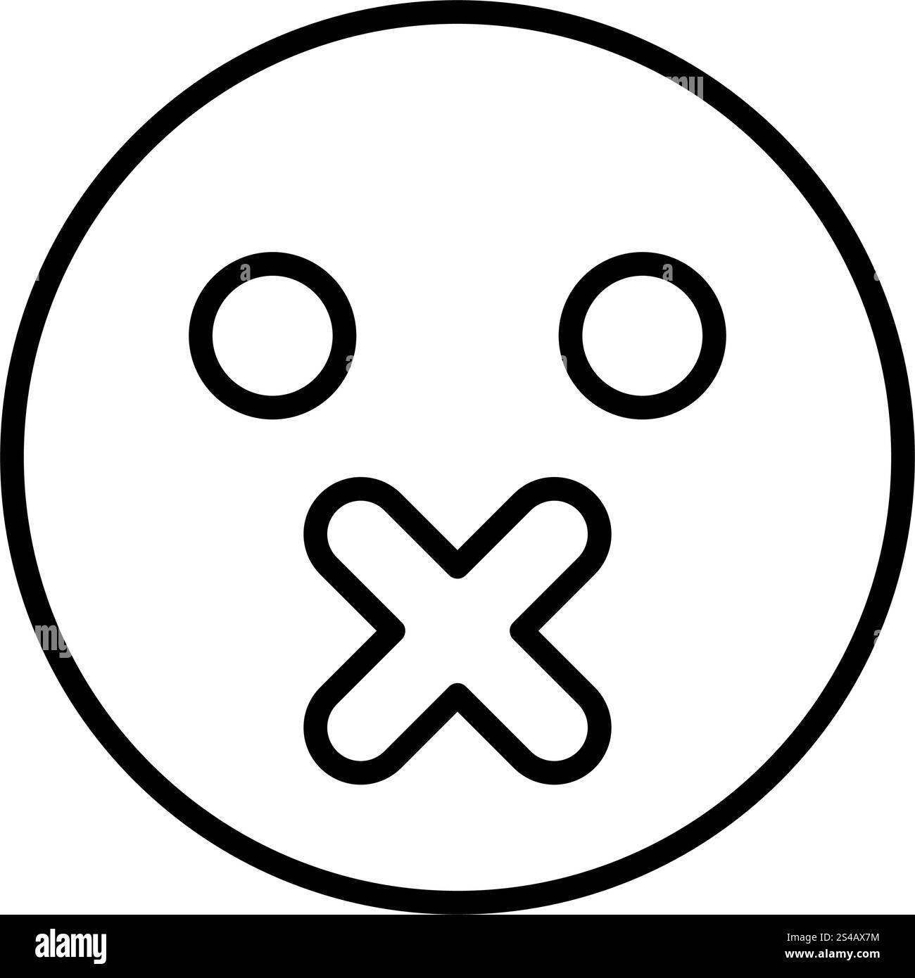 Silence emoticon icon Stock Vector Image & Art - Alamy