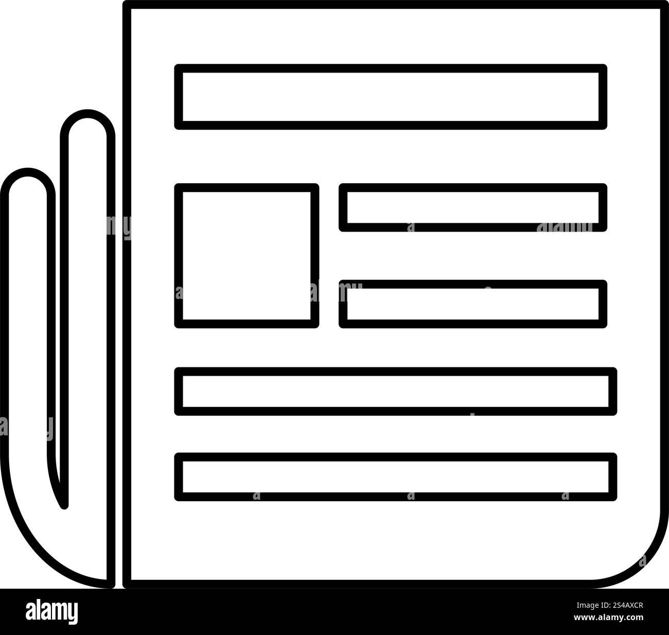 Newspaper icon Stock Vector Image & Art - Alamy