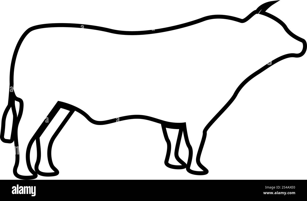 Bull black icon Stock Vector Image & Art - Alamy