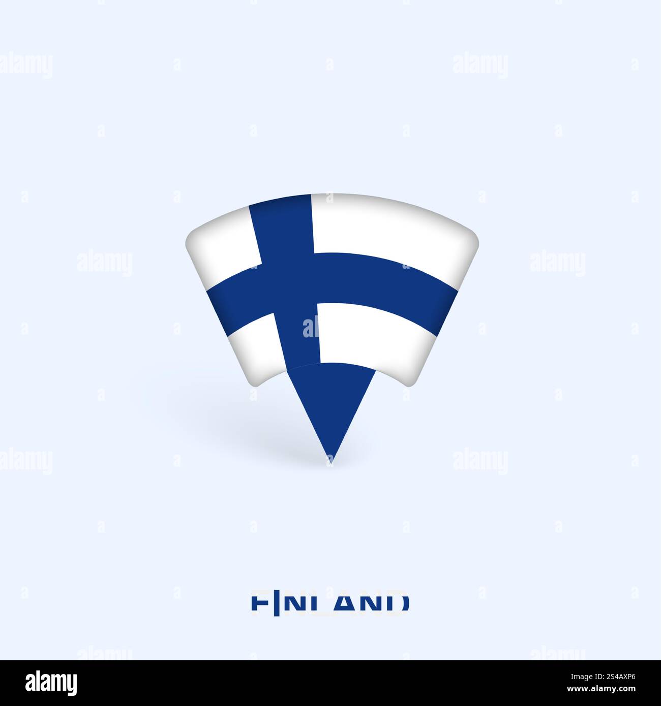 Finland Flag Map Pointer Design with Shadow. Vector illustrator Stock ...