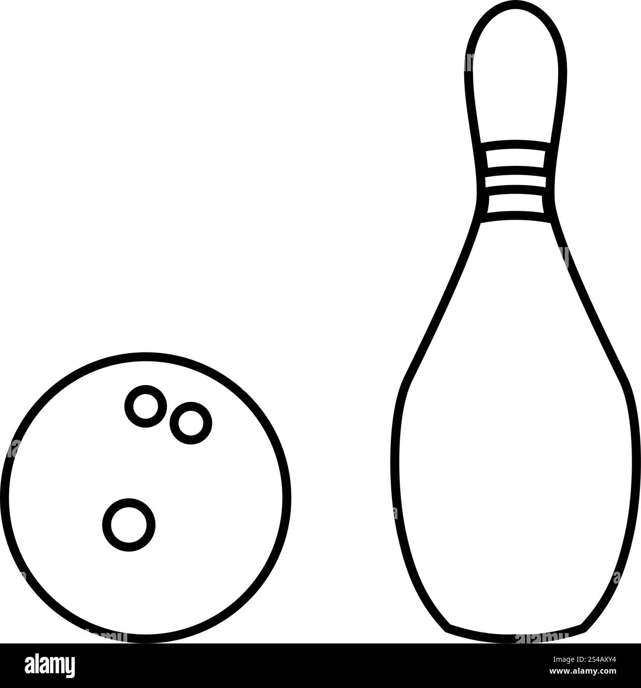 Bowling ball pin game Black and White Stock Photos & Images - Alamy