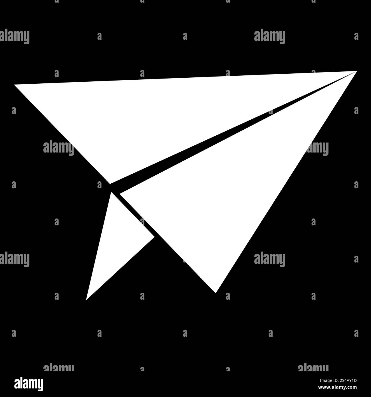 Color paper plane icon Black and White Stock Photos & Images - Alamy