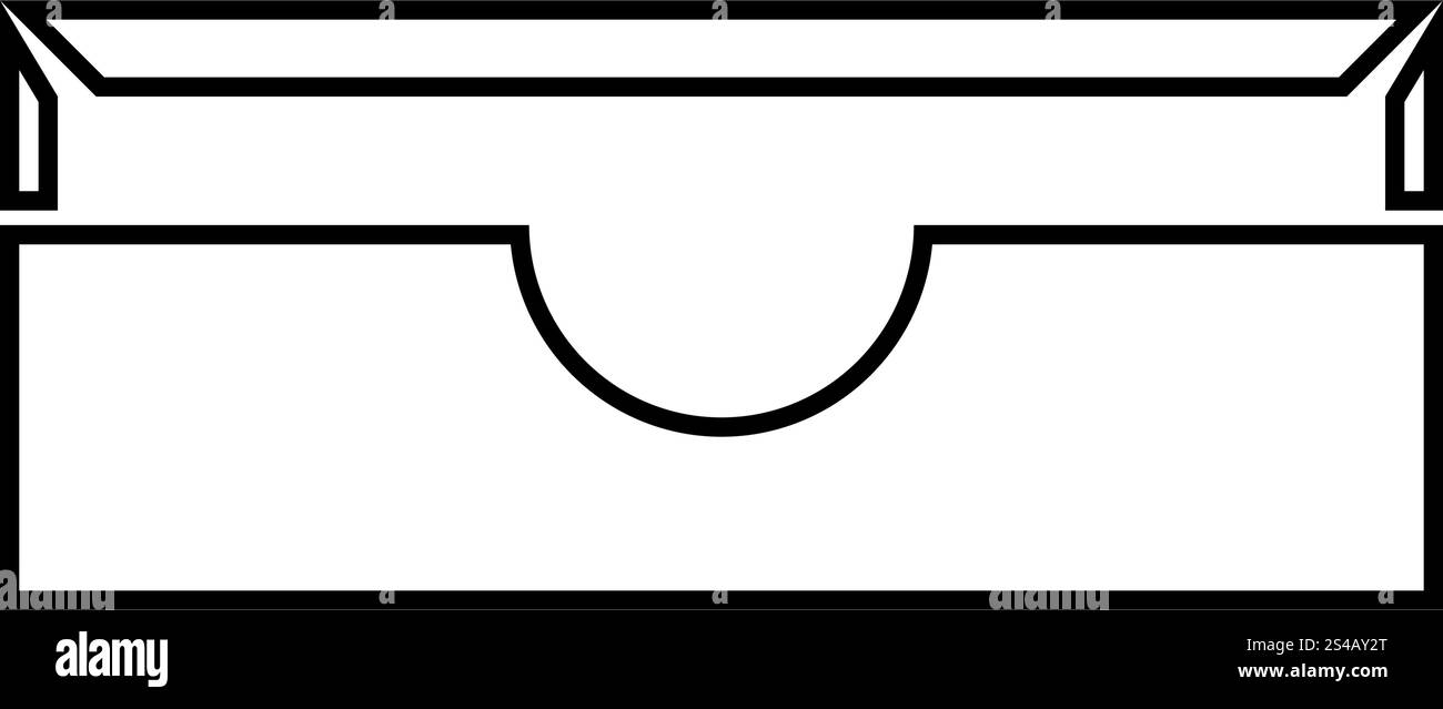 Stationary paper tray black icon Stock Vector Image & Art - Alamy