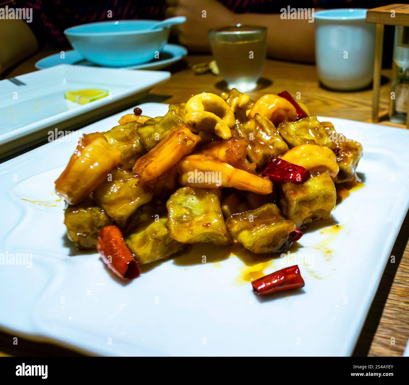Chengdu, China, Sichuan, Close Up, Plate of Spicy Chinese Food Stock ...