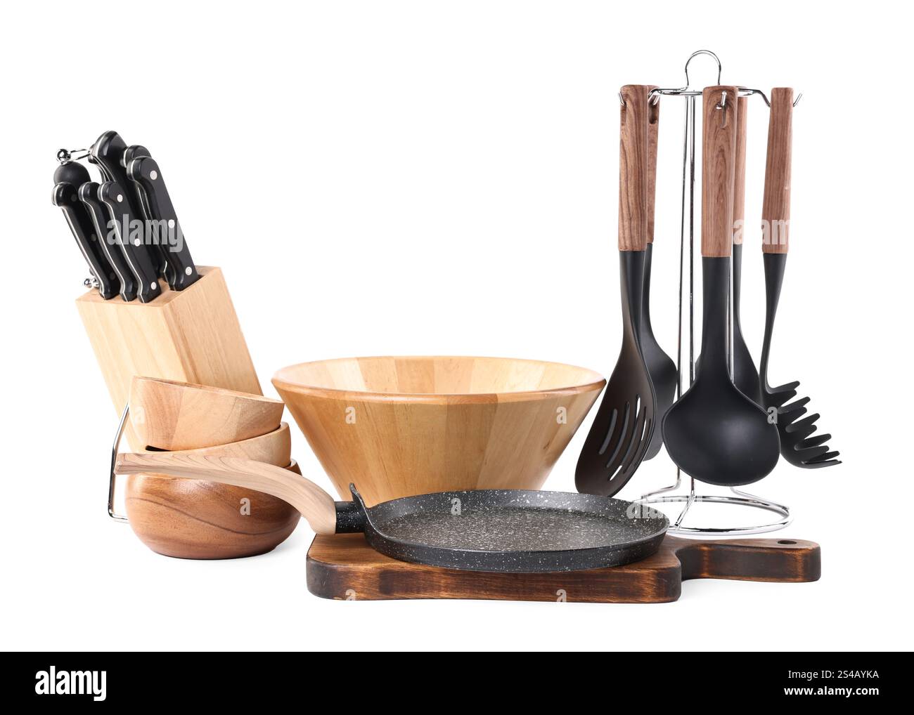 Set of different cooking utensils isolated on white Stock Photo - Alamy