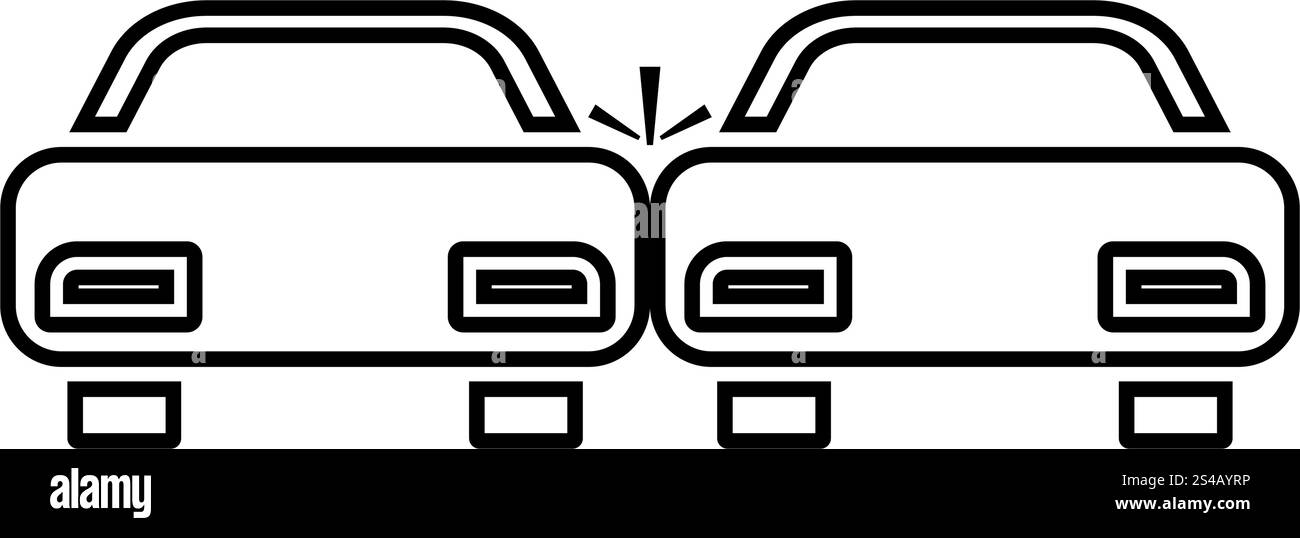 Crashed cars icon Stock Vector Image & Art - Alamy