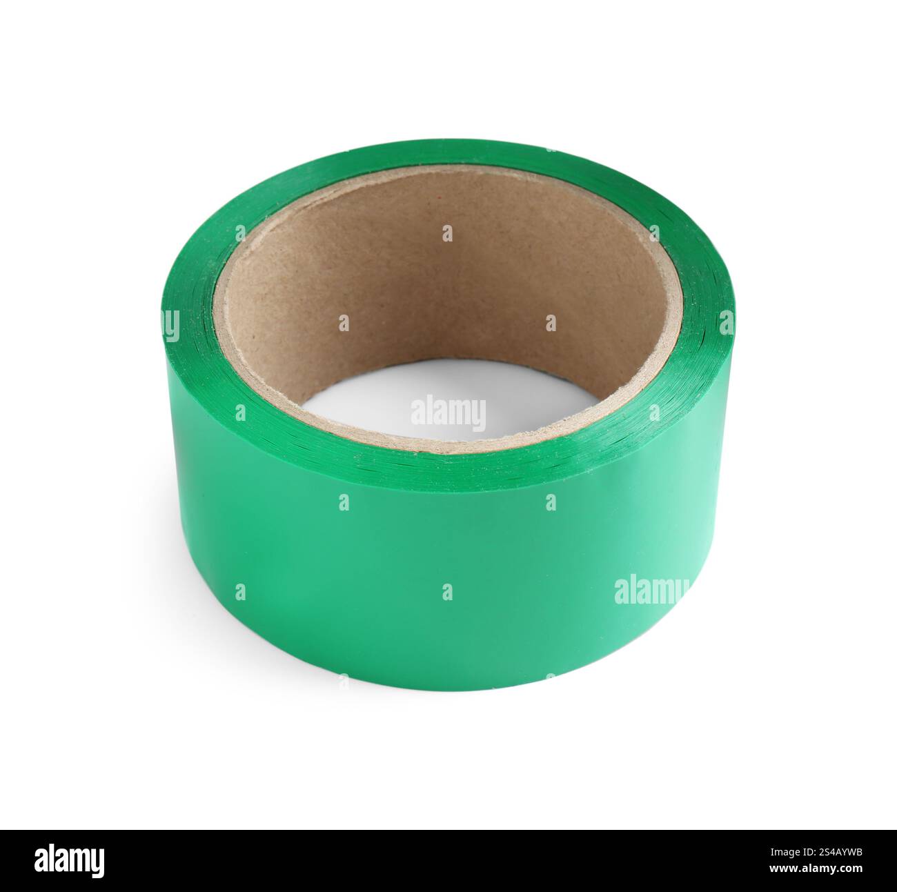 Roll of green adhesive tape isolated on white Stock Photo - Alamy