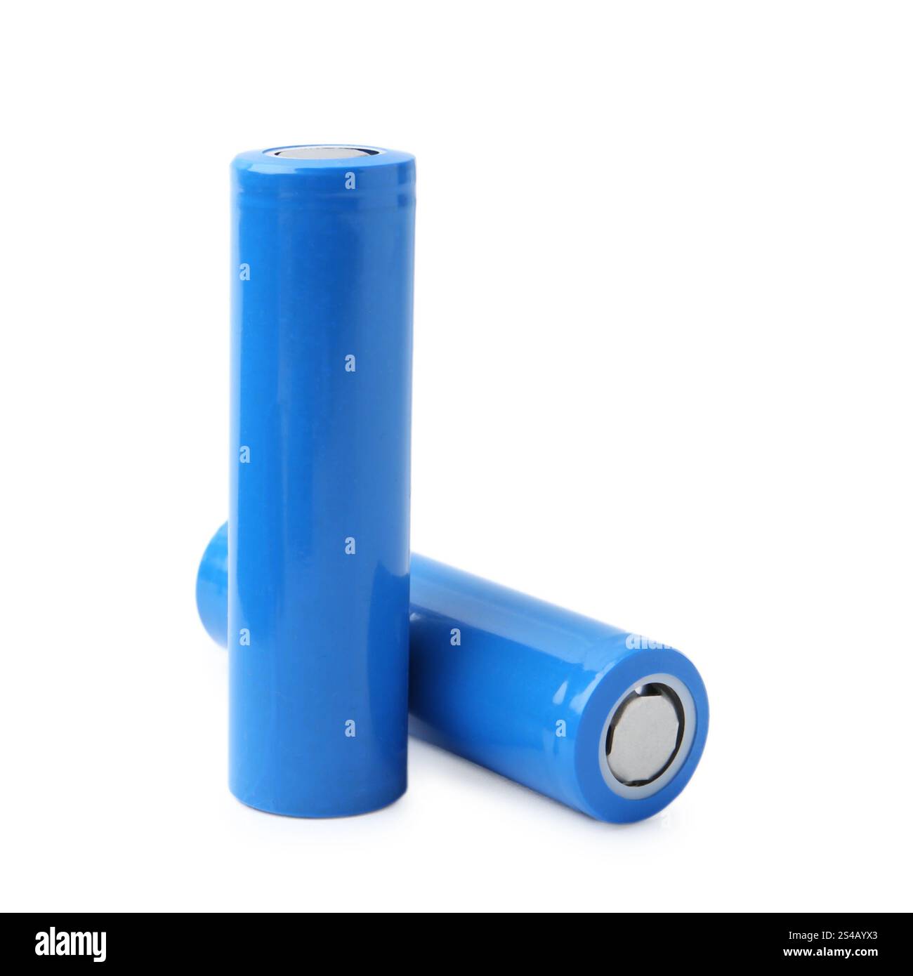 Two AA cell batteries isolated on white Stock Photo - Alamy