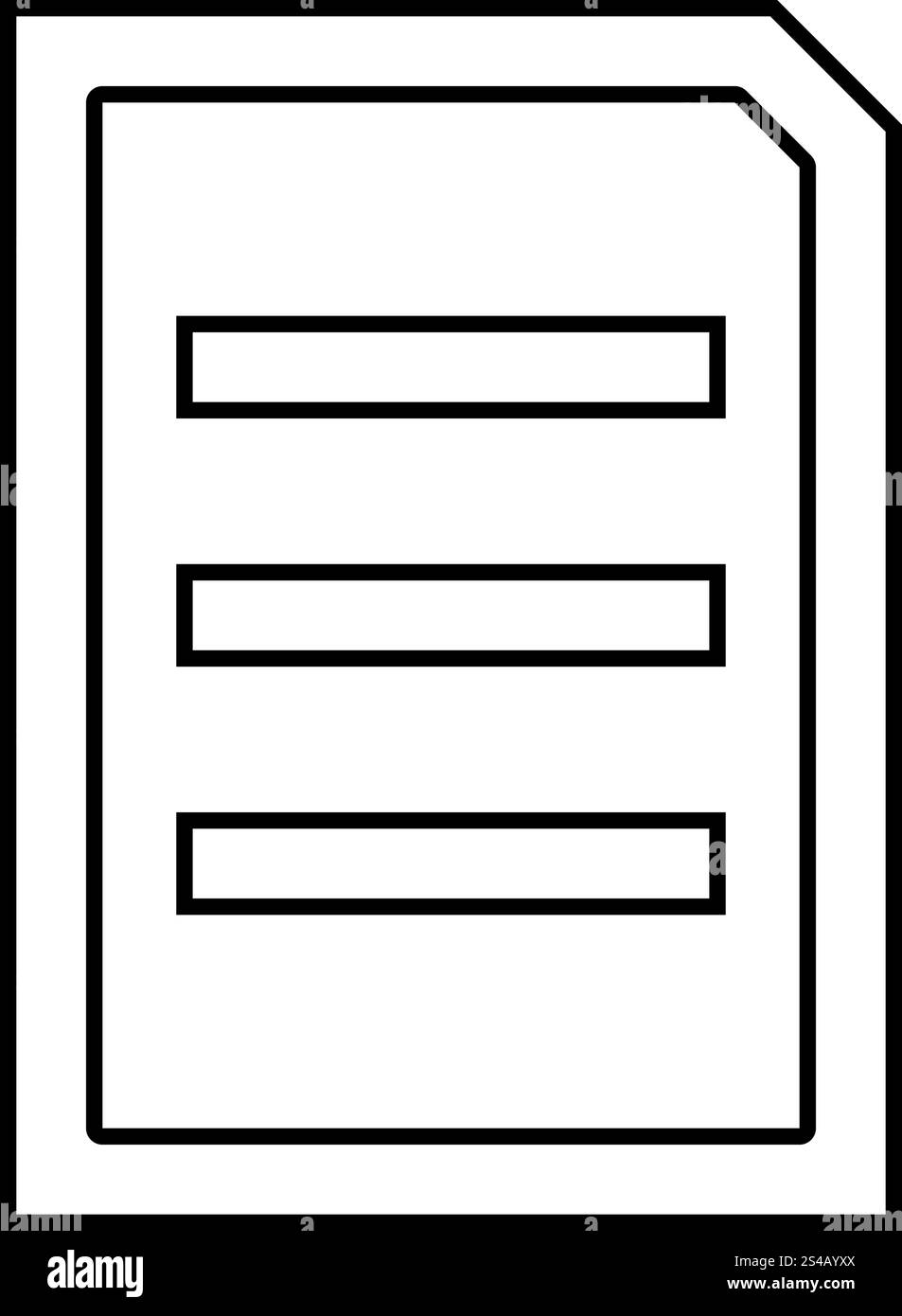 Document sheet black icon Stock Vector Image & Art - Alamy