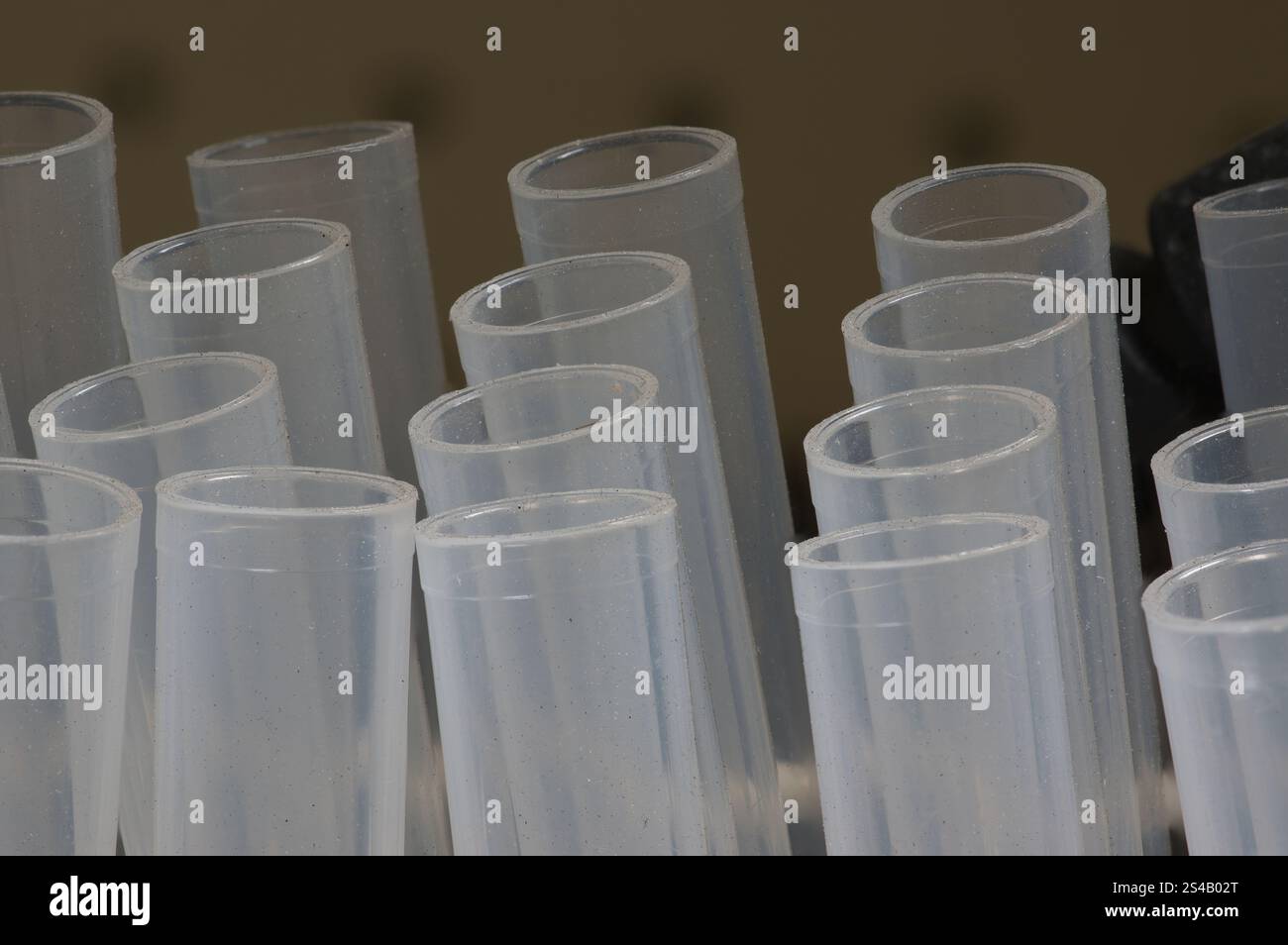 Plastic sample tubes in a dirty lab Stock Photo - Alamy