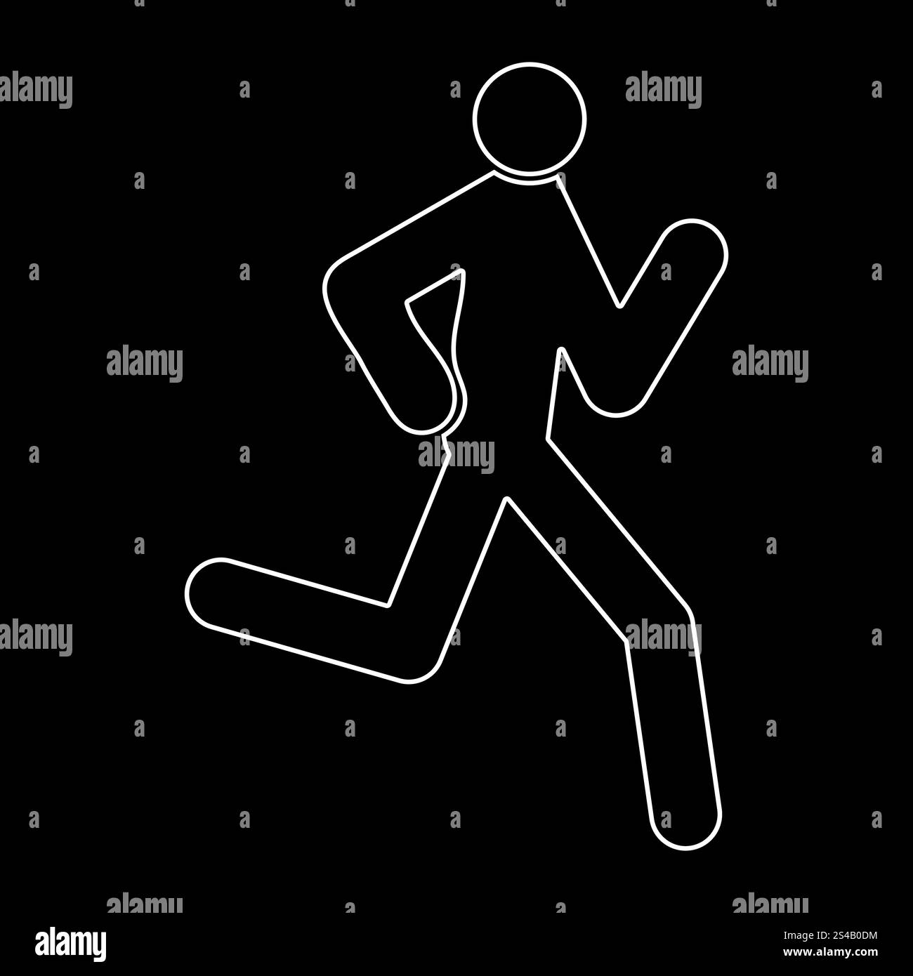 Running man - stick icon Stock Vector Image & Art - Alamy