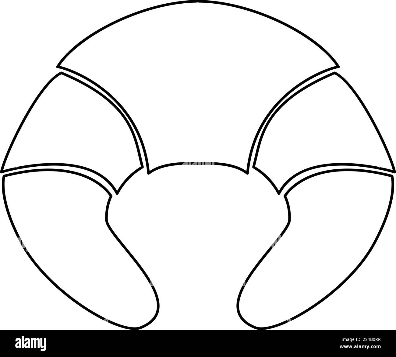 Croissant black icon Stock Vector Image & Art - Alamy