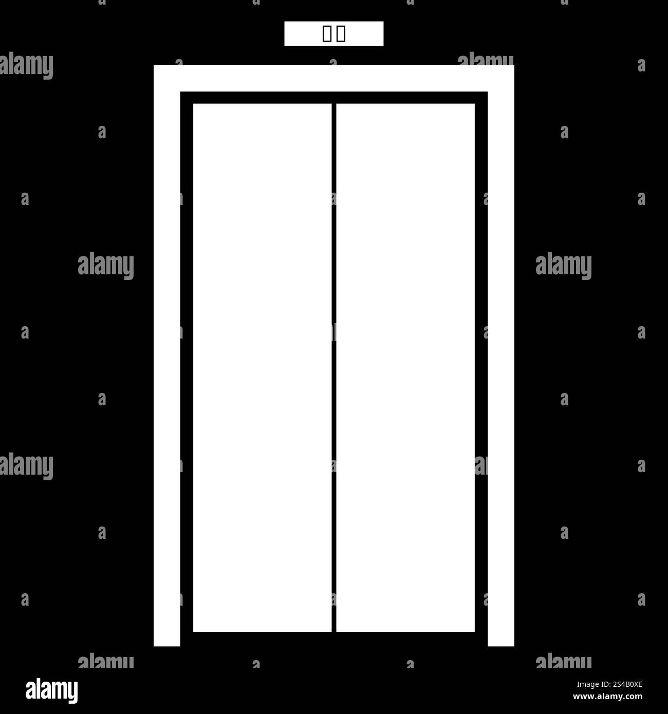 Elevator doors white color icon .. Elevator doors it is white color ...