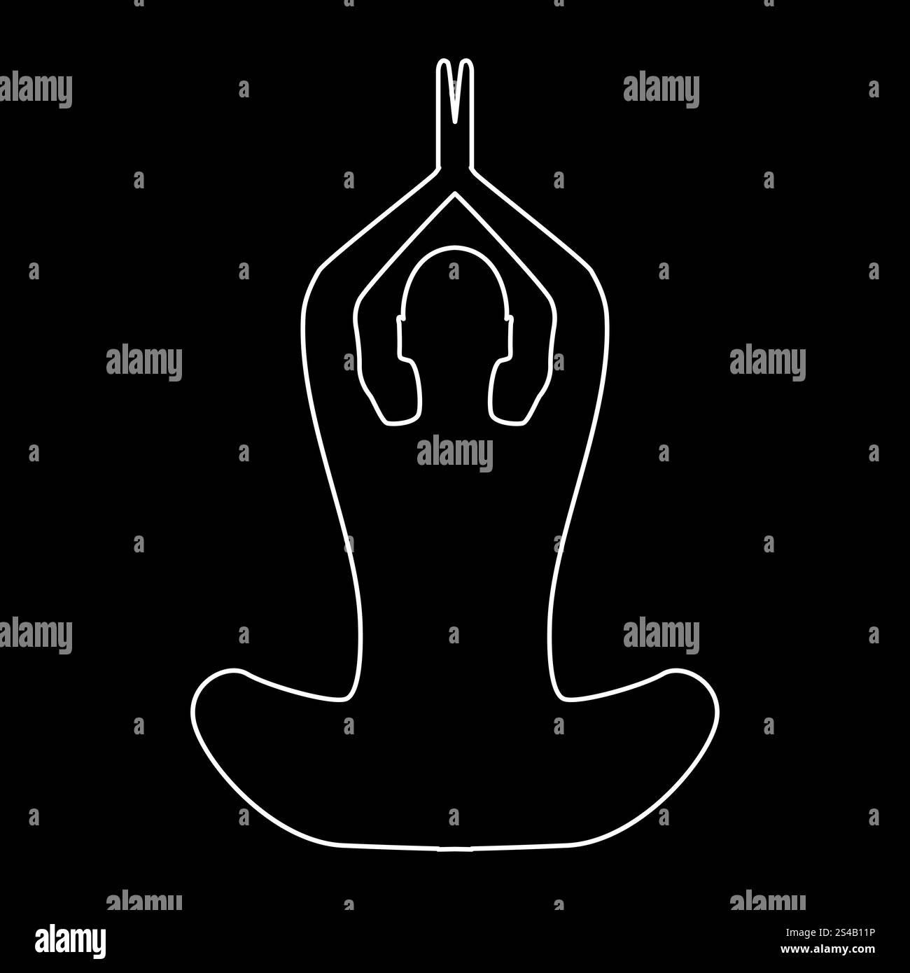 Yoga pose of woman white icon Stock Vector Image & Art - Alamy