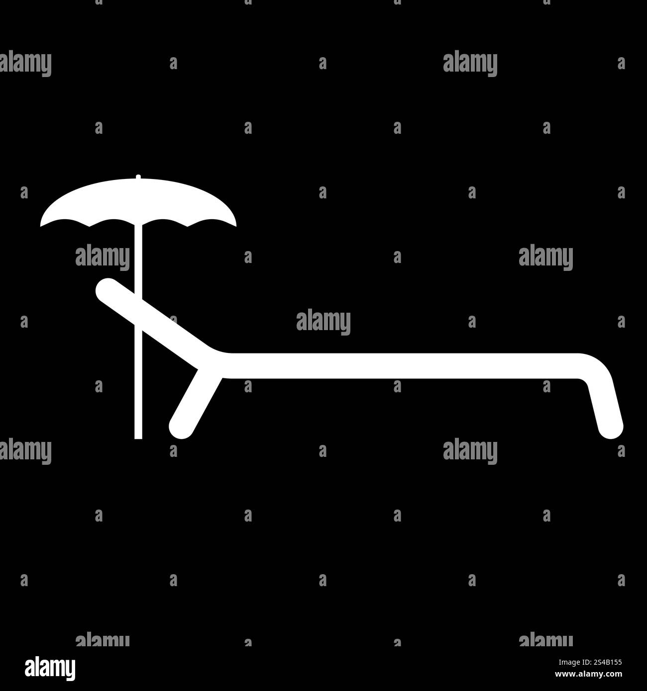 Beach deckchair sunshine Stock Vector Images - Alamy