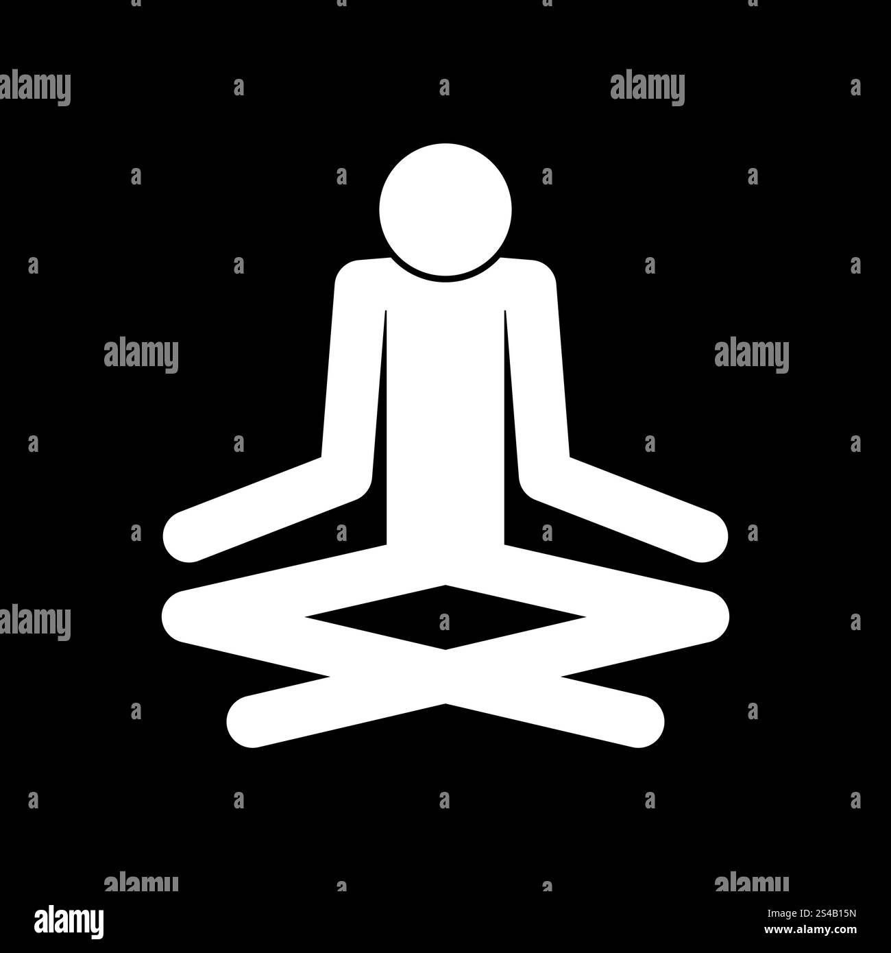Man yoga stick white color icon .. Man yoga stick it is white color ...
