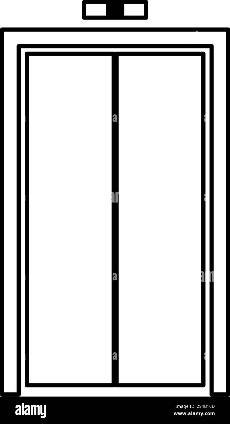Elevator doors icon Stock Vector Image & Art - Alamy