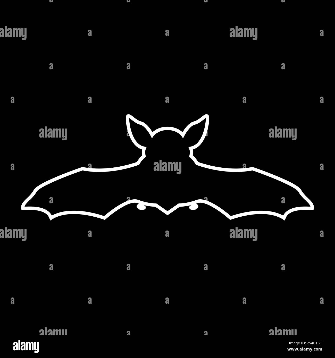 Night bat white icon Stock Vector Image & Art - Alamy